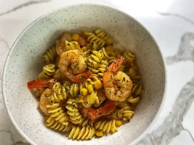 CJ and Cori's Butter Pasta Recipe with Shrimp & Corn | Barilla