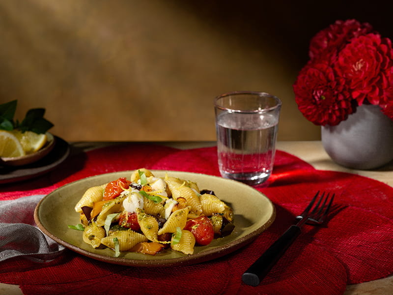 Classic Blue Box Large Shells Pasta Salad Recipe with Roasted ...