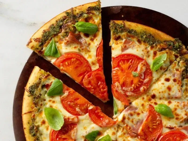 Creamy Genovese Basil Pesto Mozzarella Cheese & Ham Pizza | Barilla