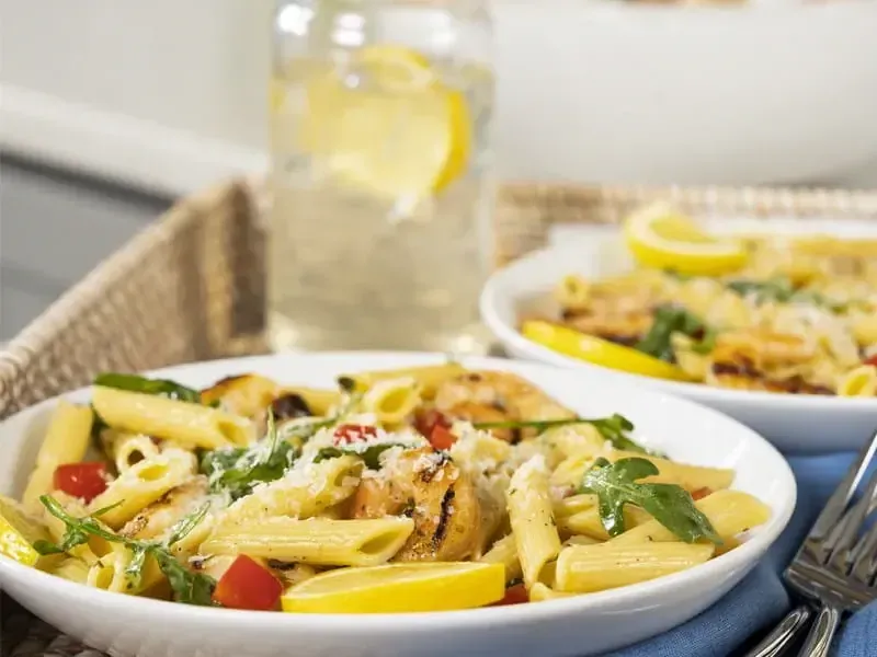 Penne Pasta Grilled Shrimp Recipe with Prosecco Vinaigrette | Barilla