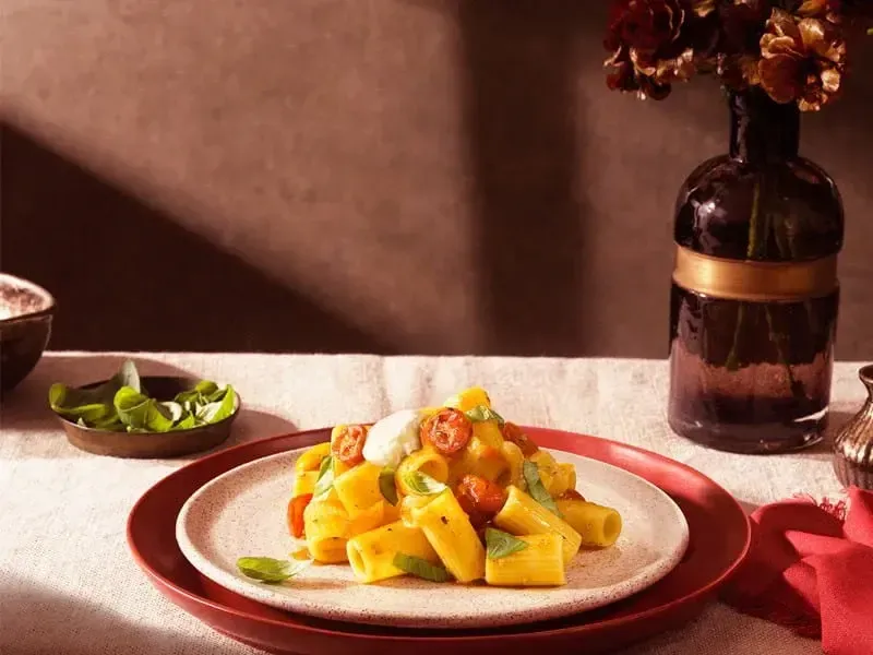 Al Bronzo® Mezzi Rigatoni Pasta Recipe with Cherry Tomatoes, Fresh ...