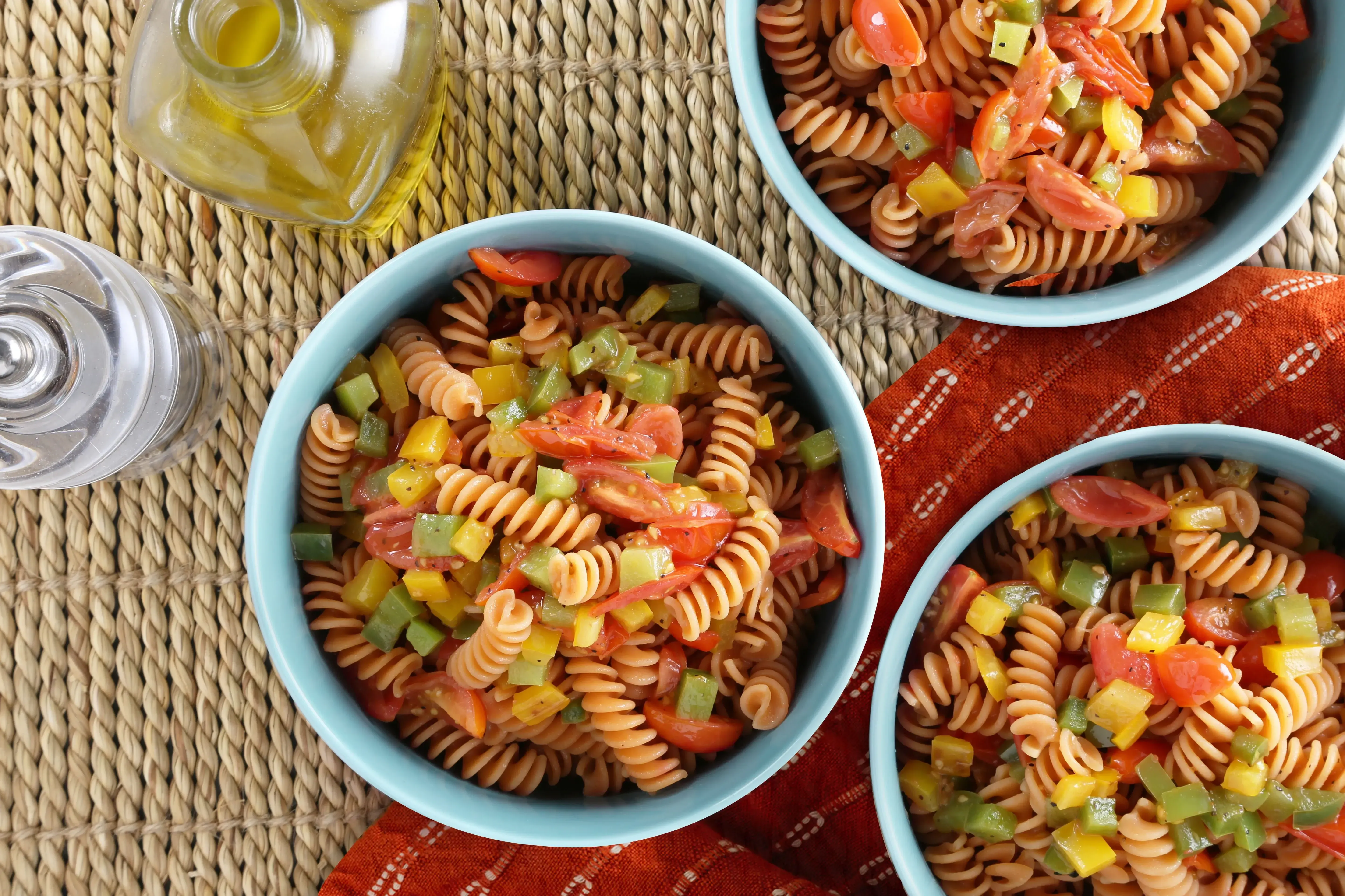 Red Lentil Rotini Pasta with Rainbow Peppers, Sage & Cherry Tomatoes ...