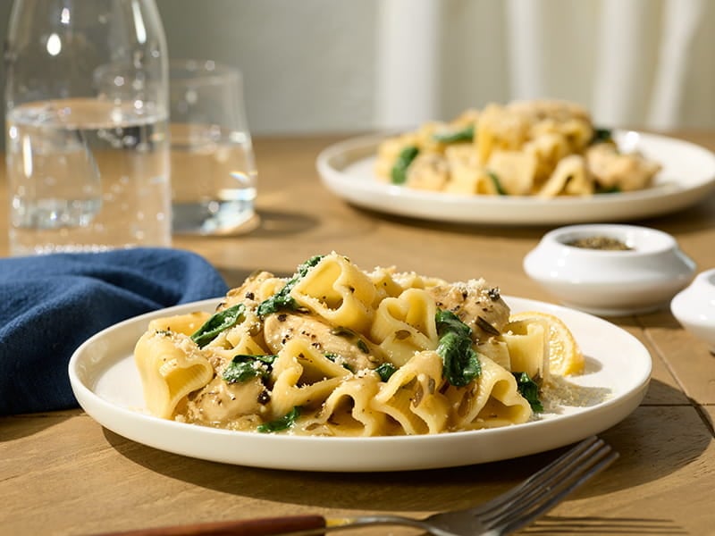 Heart Pasta with Lemon Chicken Recipe | Barilla