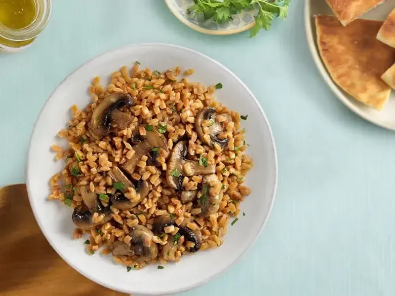 Chickpea Orzo Mushroom Risotto Recipe | Barilla