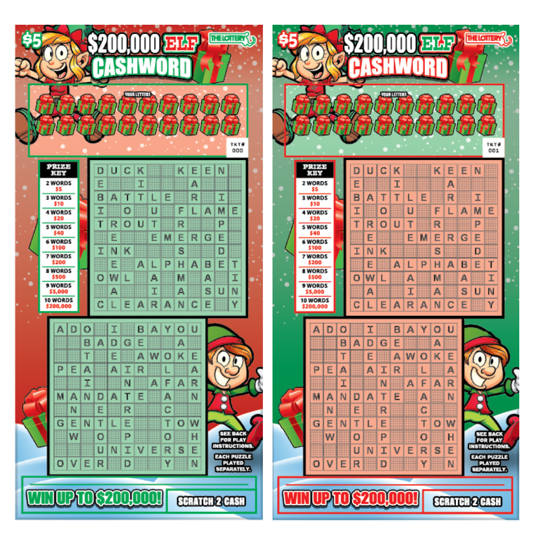 200000 Elf Cashword 2025 | Games | Massachusetts Lottery