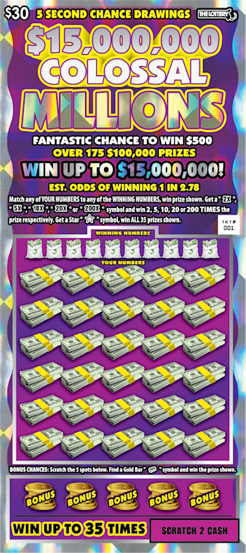 15000000 Colossal Millions 2025 | Games | Massachusetts Lottery