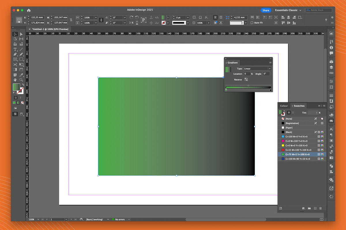 InDesign: gradient in 5 stappen | Drukwerkdeal