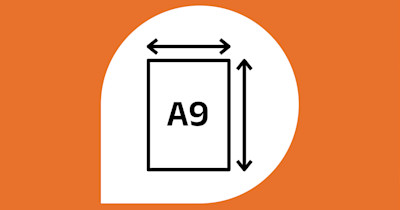A9 formaat | A9 afmetingen in cm, mm & inches | Drukwerkdeal
