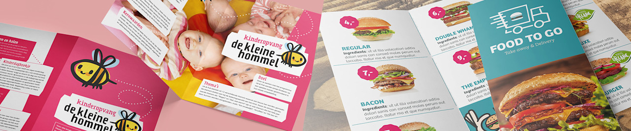 Laat jouw folderontwerp aan ons over met 6 x gratis voorbeeld folders ...