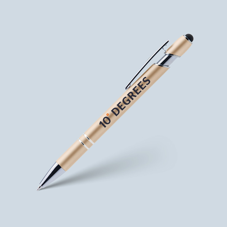 Hoover metallic pen met stylus bedrukken | Drukwerkdeal
