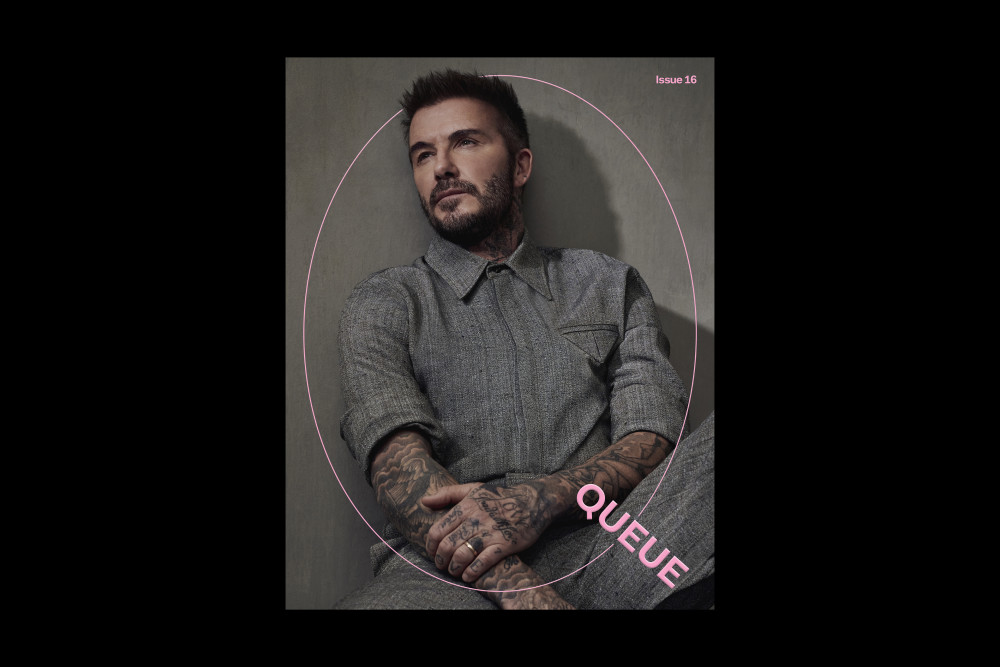 David Beckham Scores on the Cover of 'Queue' Issue 16 - About Netflix