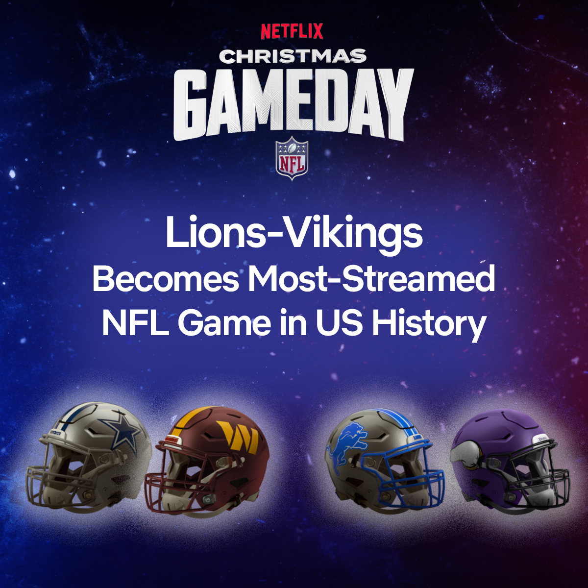 NFL Christmas Gameday on Netflix Scores Again With the Lions-Vikings ...