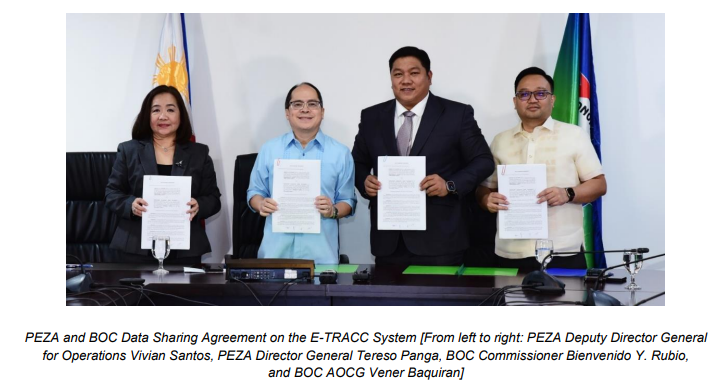 PEZA, BOC Sign Data Sharing Agreement on E-TRACC, Reinforce Support on ...