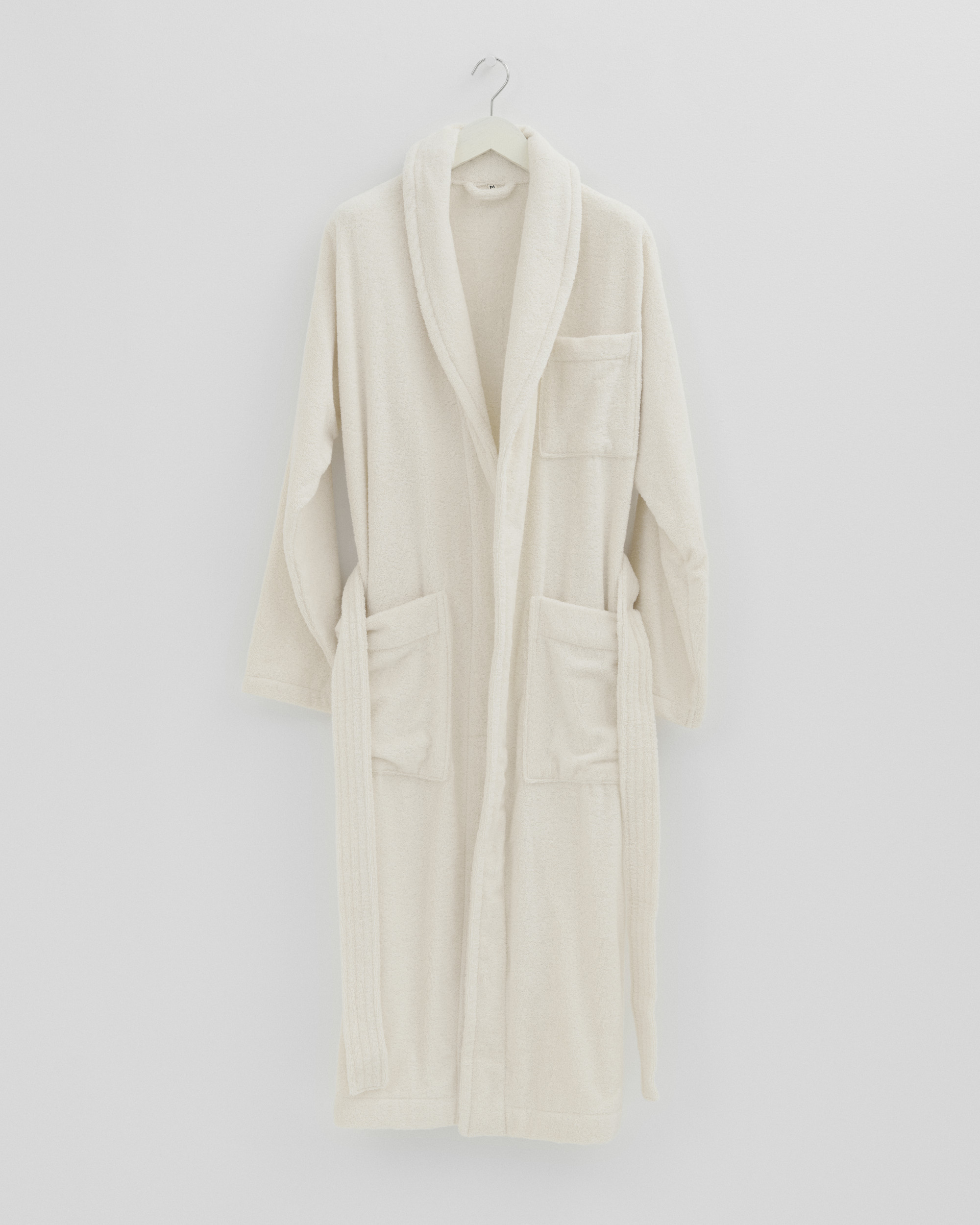 Classic bathrobe – solid – Ivory | Tekla Fabrics