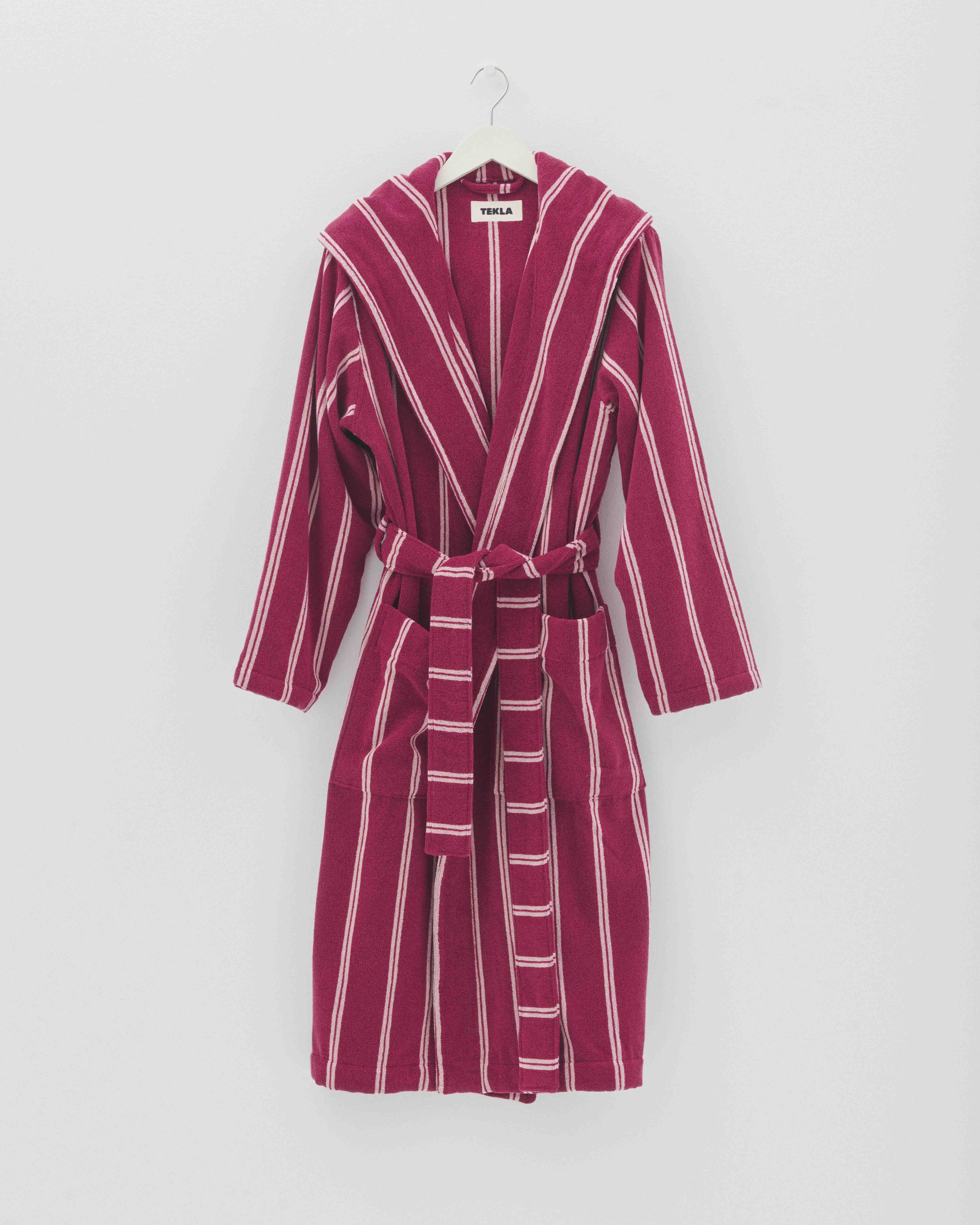 Hooded Bathrobe - Striped - Venice | Tekla Fabrics