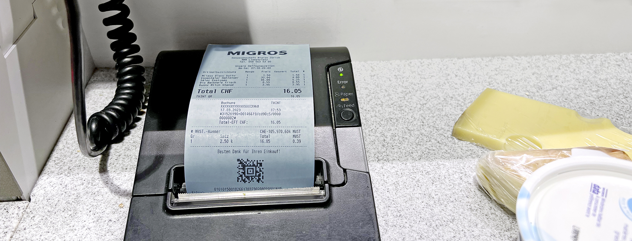 Sustainable receipts • Migros