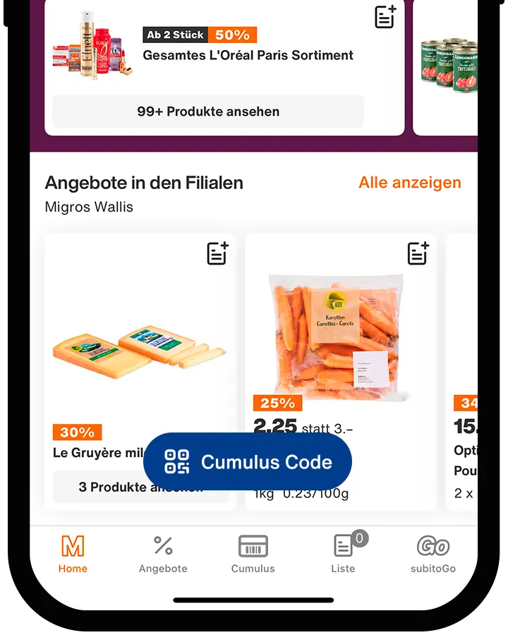 Die Migros App, eine für alles • Migros