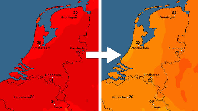 14-daagse weer: Eerst hitte, dan grote omslag