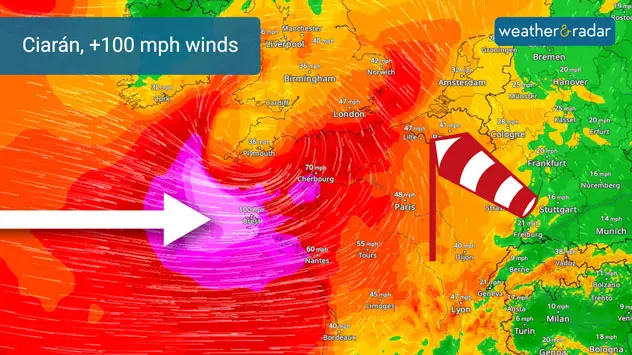 Hurricane-force winds - Potent storm Ciarán threatens Europe – Weather News