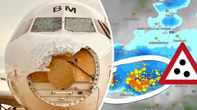 Upon landing in Vienna: Hail severely damages aircraft – Weather News