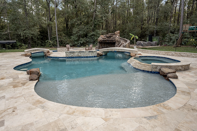 travertine poolside