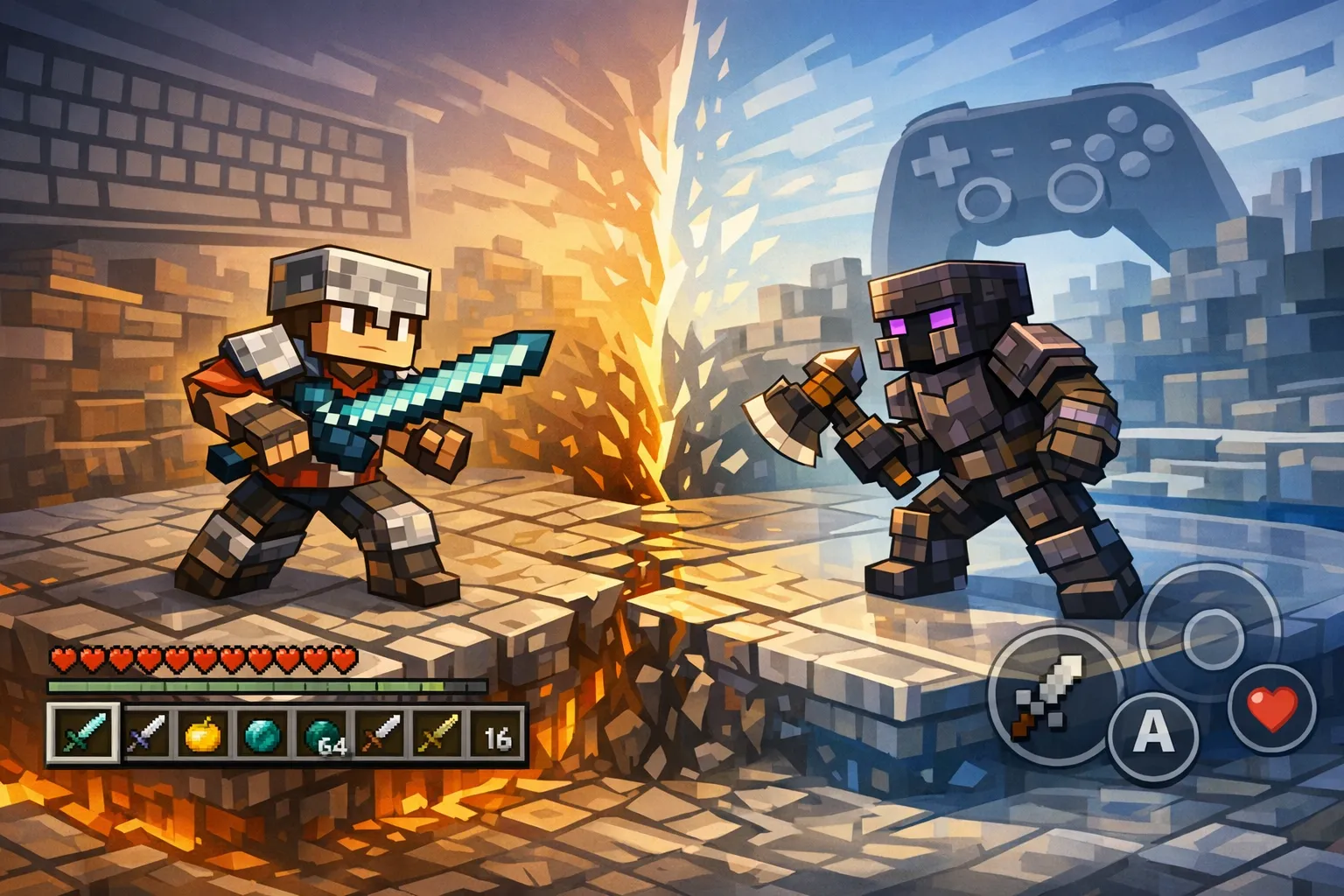 PvP Java vs Bedrock — Lequel choisir en 2026 | Serveurs Minecraft