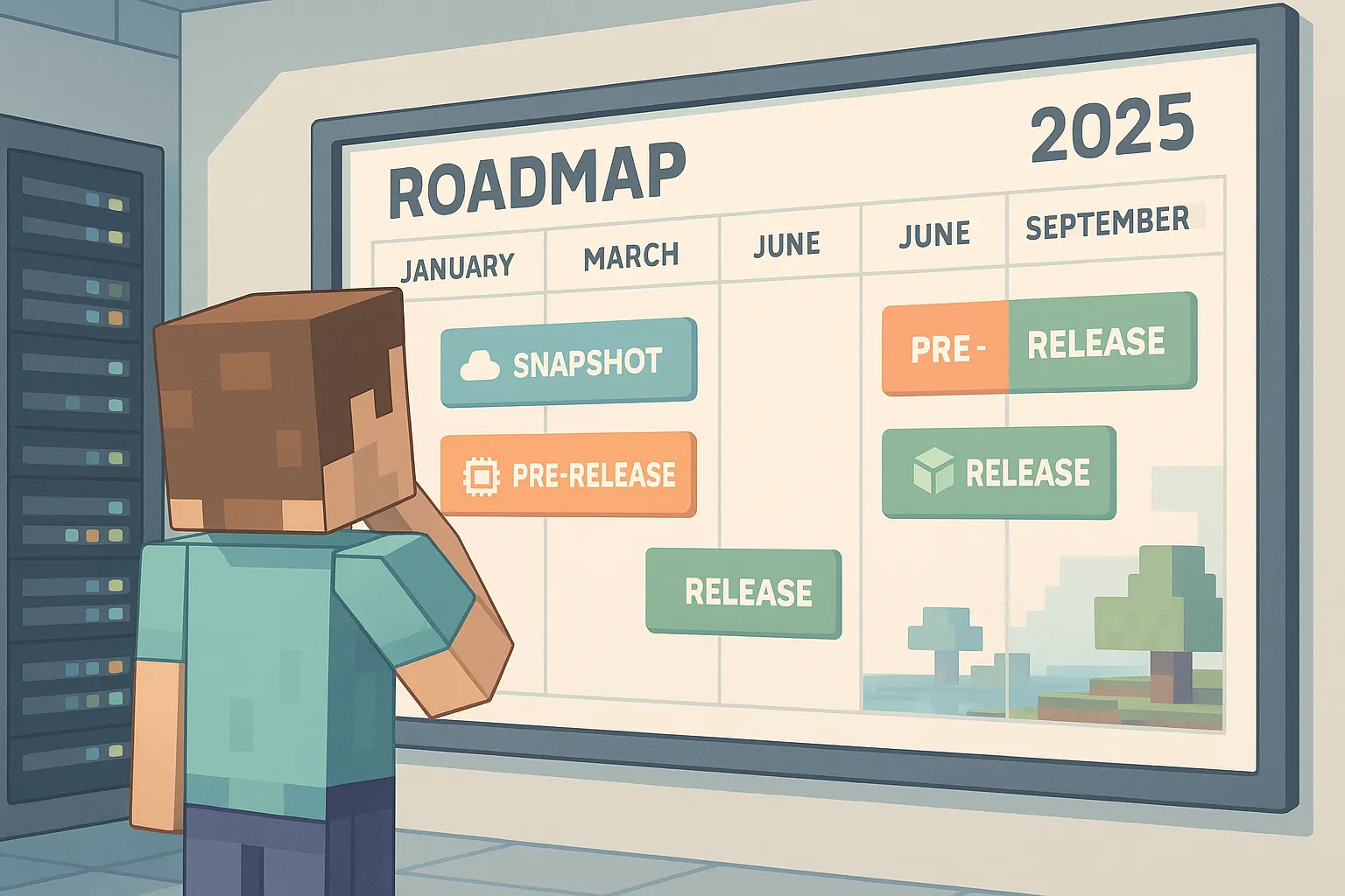 Roadmap 2025 des mises à jour Minecraft pour serveurs — 1.22 ...