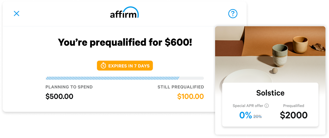 Drive purchase consideration with Affirm