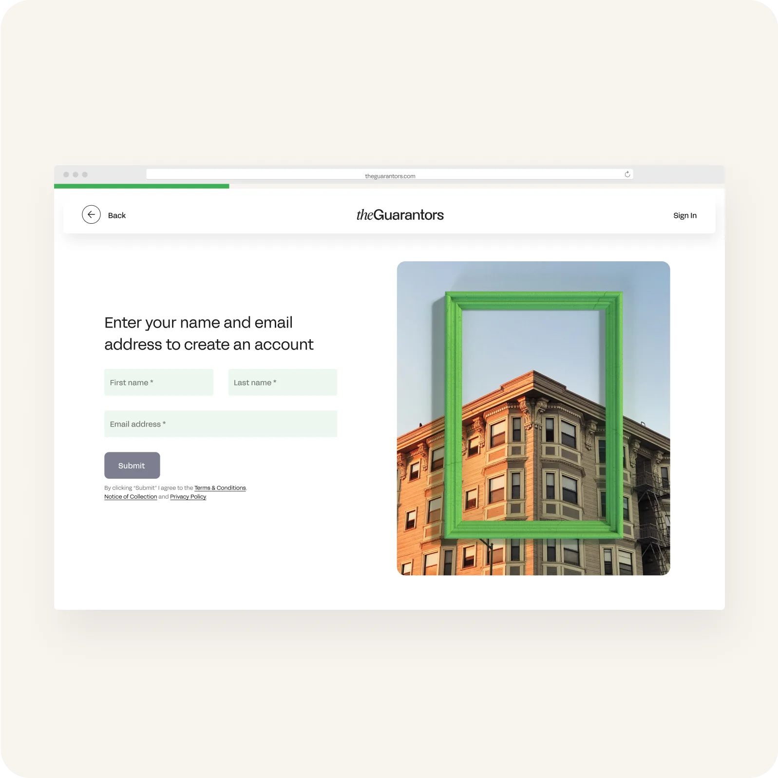 Create an account | TheGuarantors