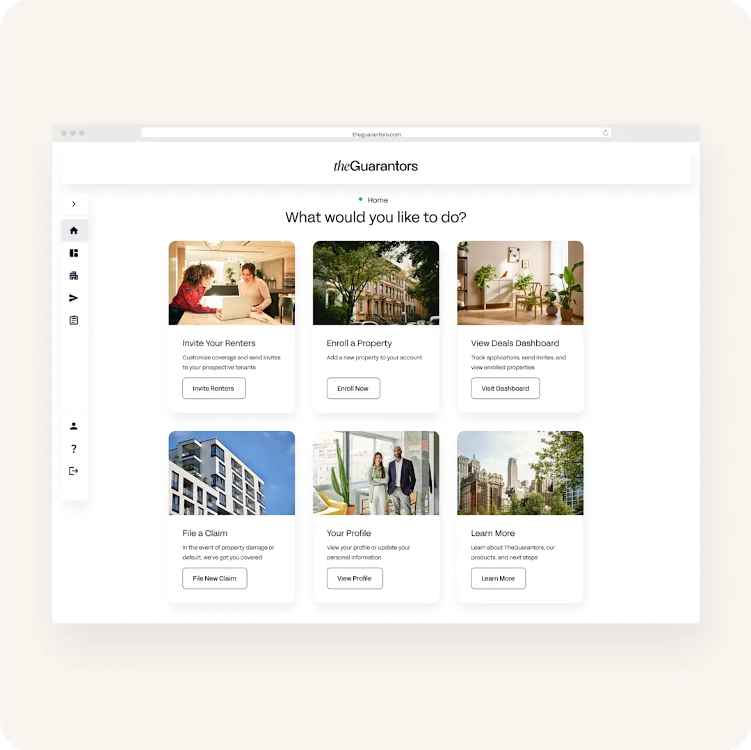 Enroll a property | TheGuarantors