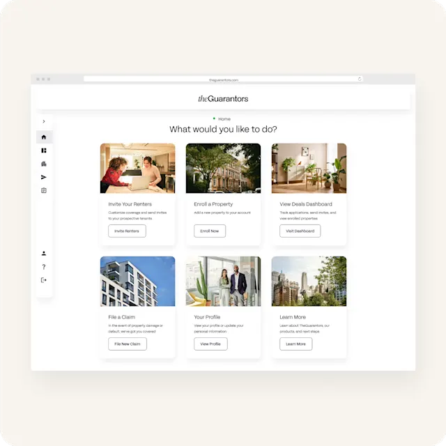 Enroll a property | TheGuarantors