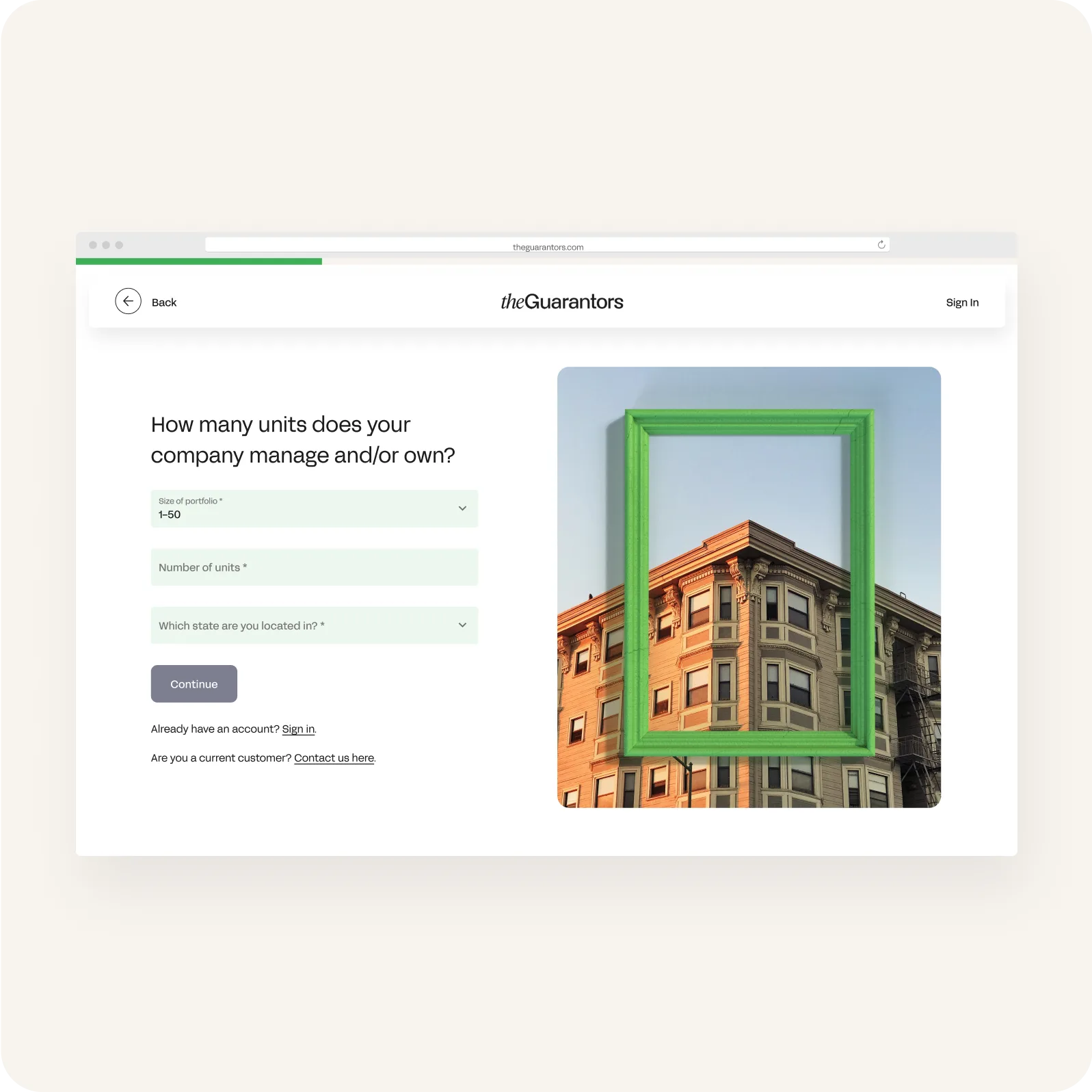 Create an account | TheGuarantors