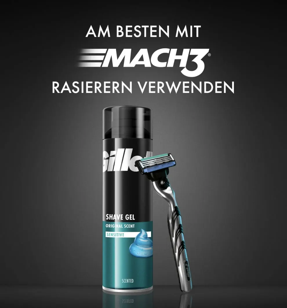 Gillette Sensitive Basis Rasiergel für Männer | Gillette DE