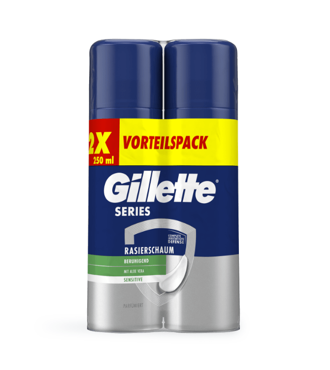 Gillette Duo Pack Series Sensitive Rasierschaum für Männer