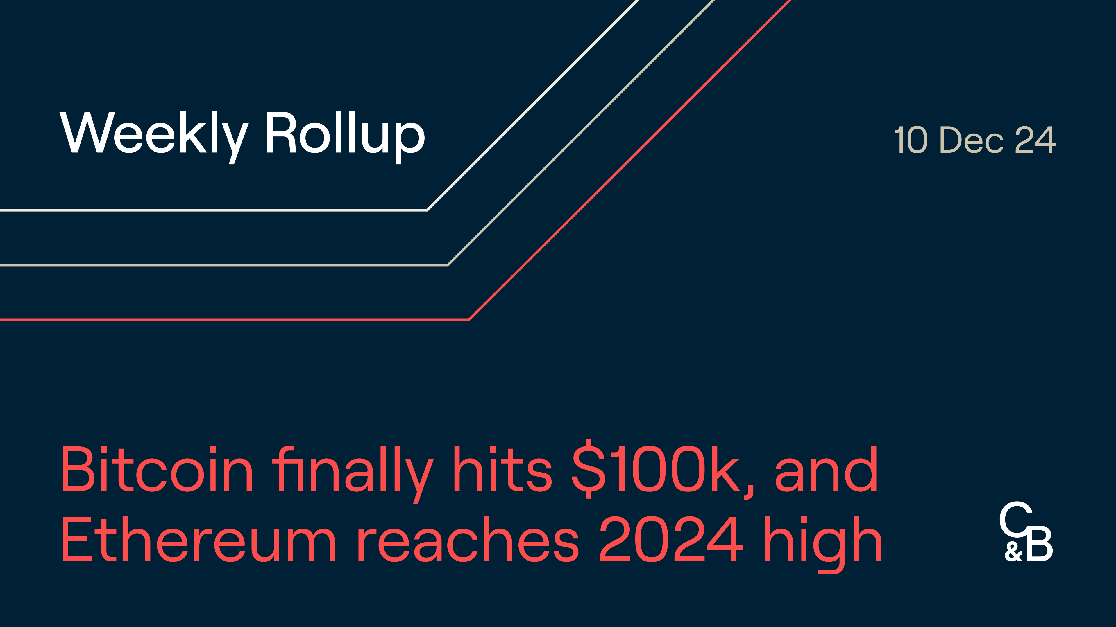 Bitcoin finally hits $100k, and Ethereum reaches 2024 high. Plus, Trump ...