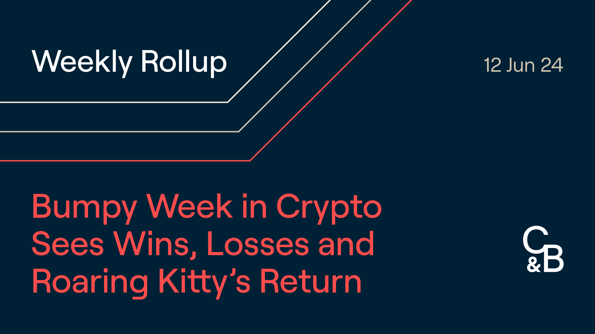 Bumpy Week in Crypto Sees Wins, Losses and Roaring Kitty’s Return. Lots ...