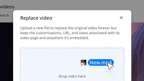 Replace a video - Keep the link