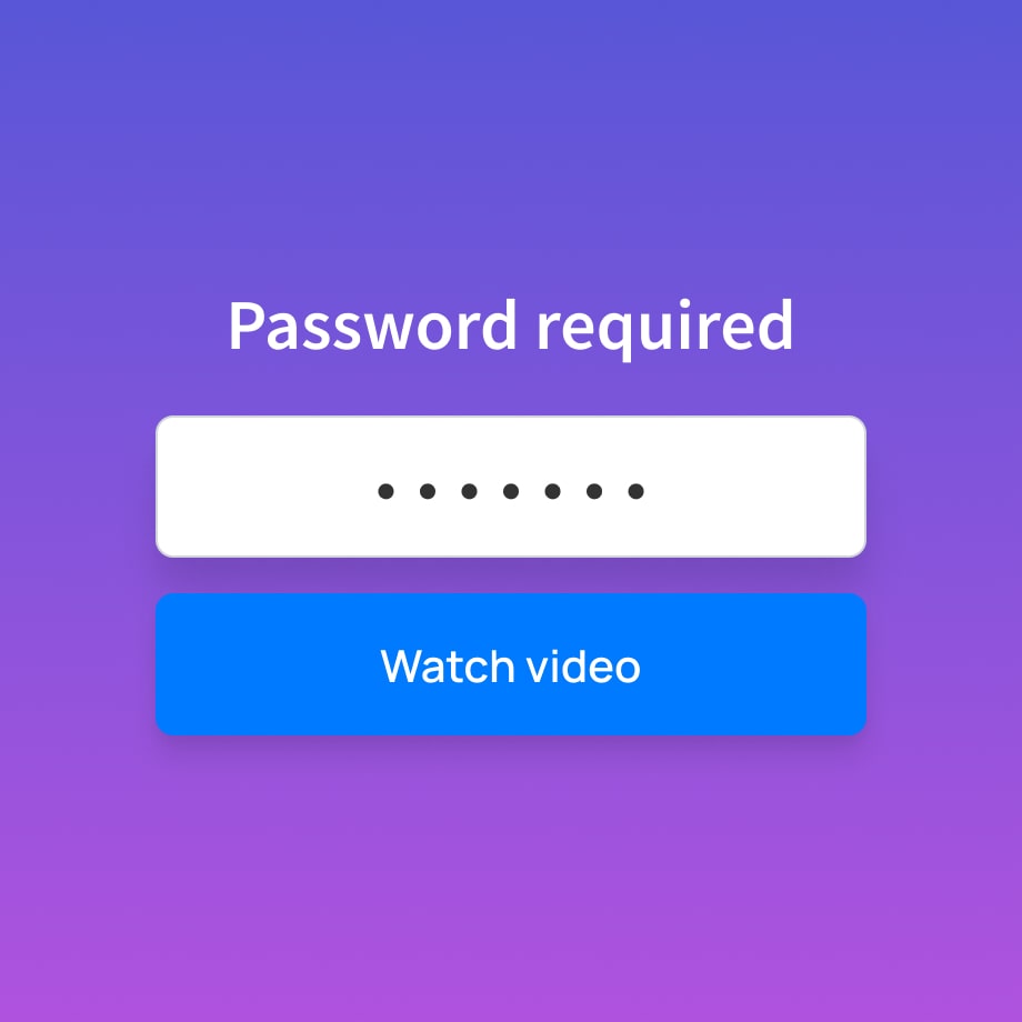 Password protected video