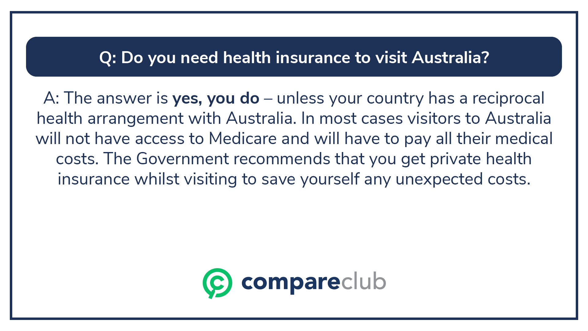 You asked... do you need health insurance to travel to Australia?