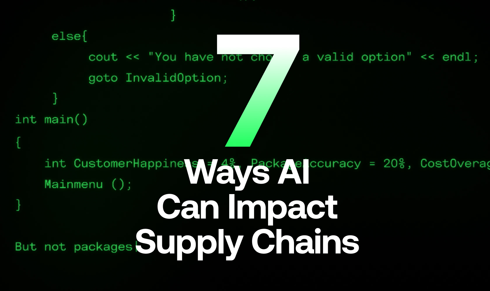 7 Ways Ai Can Impact Your Supply Chain And Logistics Operations