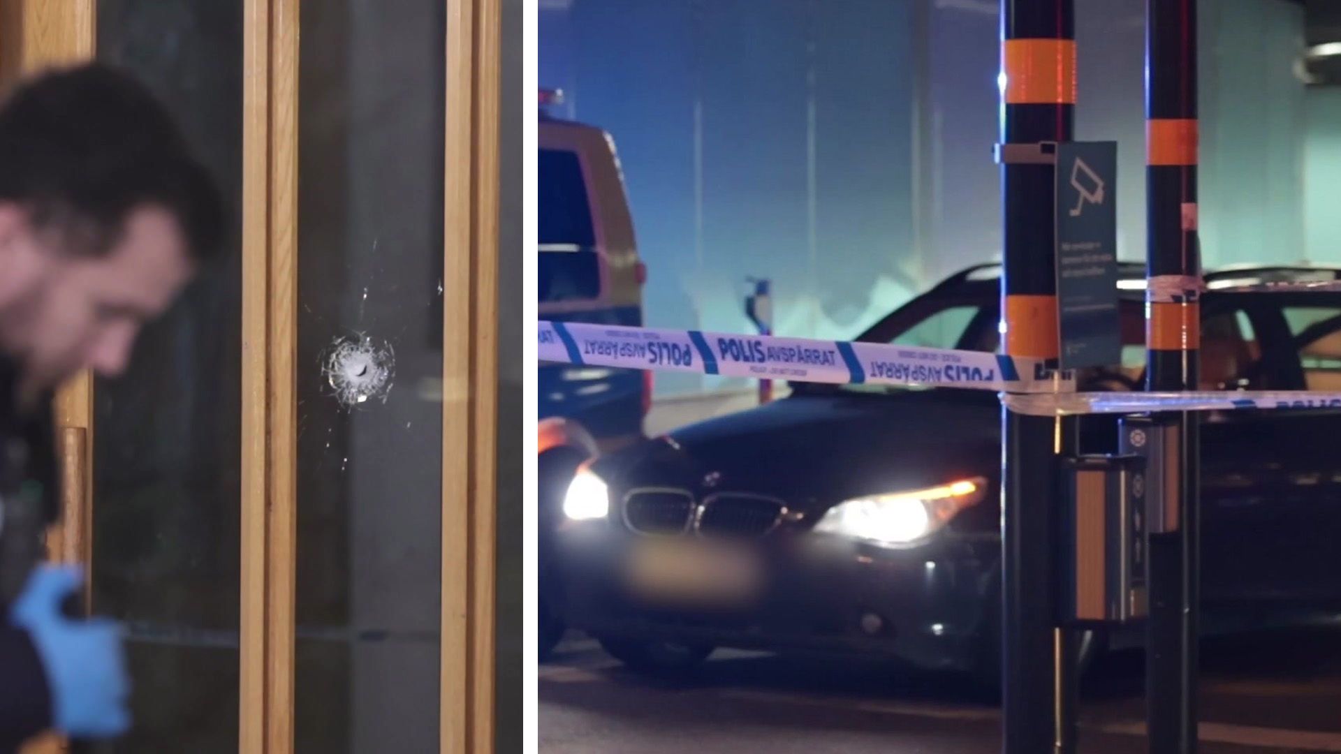 Larm om dubbla skottlossningar – polisen jagar BMW