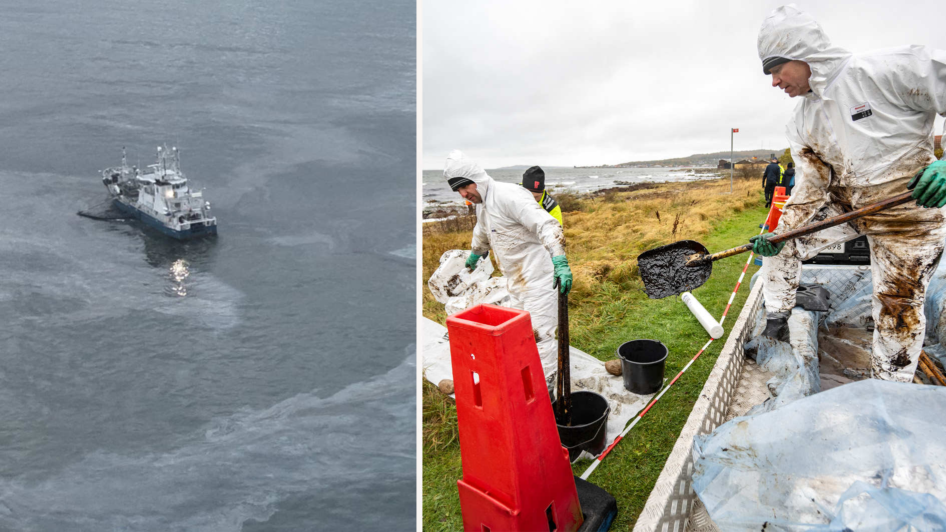 Ny grundstötning – stor mängd olja läcker ut