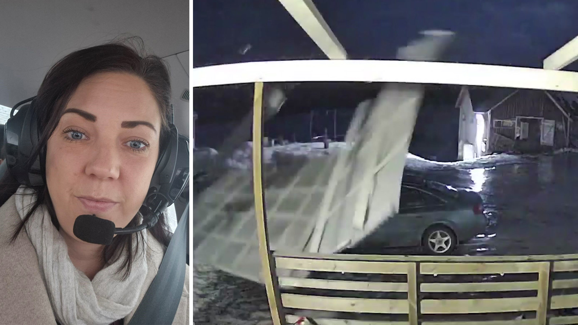 Altantaket blåste i väg i ovädret: ”Oturligt”