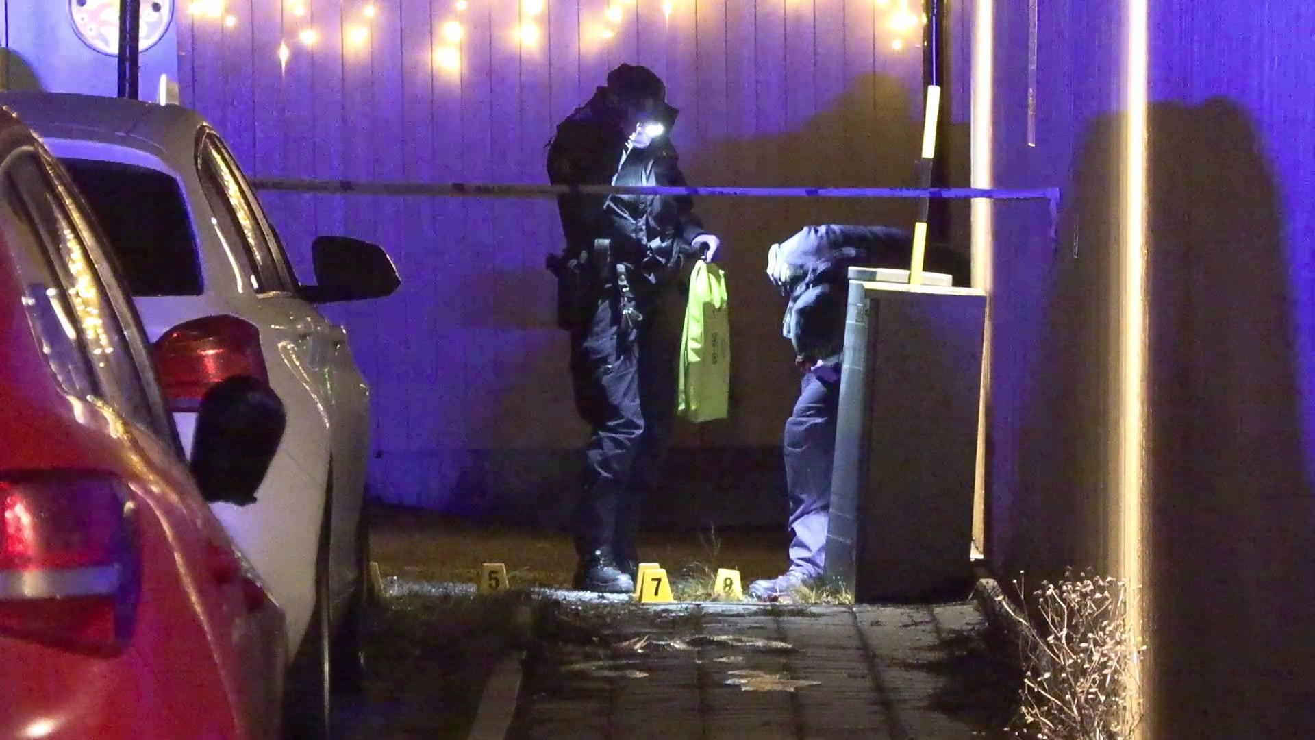 Inga gripna efter skott mot radhus