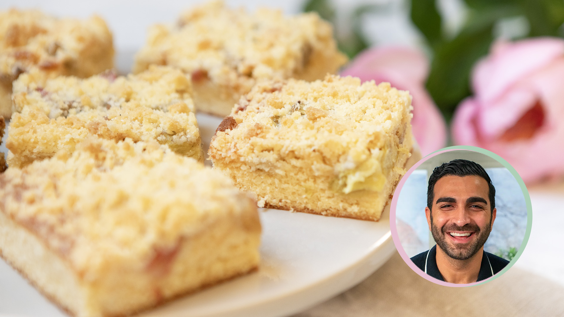 Roy Fares rabarberkaka med vit choklad
