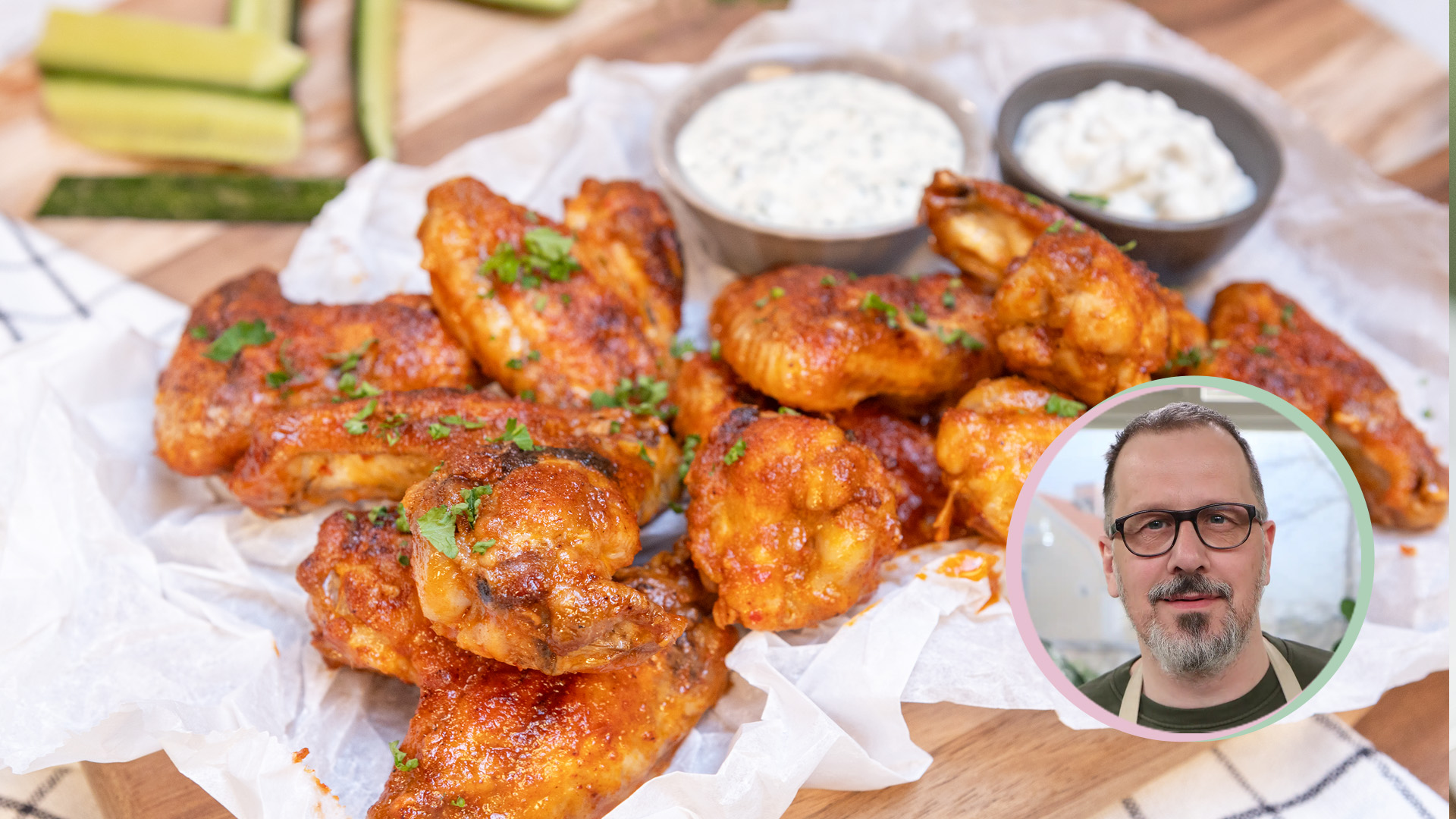 Stefan Ekengrens sticky chicken med blue cheese