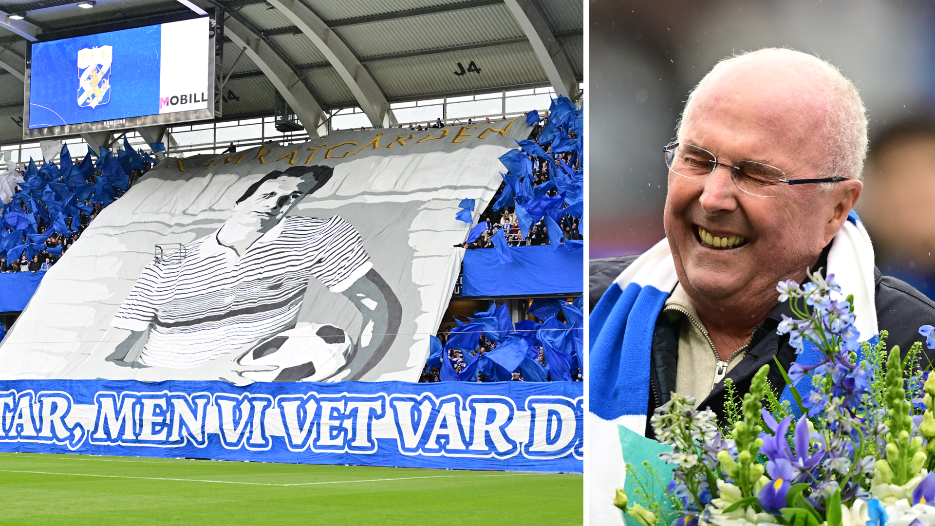 Svennis hyllades på Gamla Ullevi – rörd till tårar