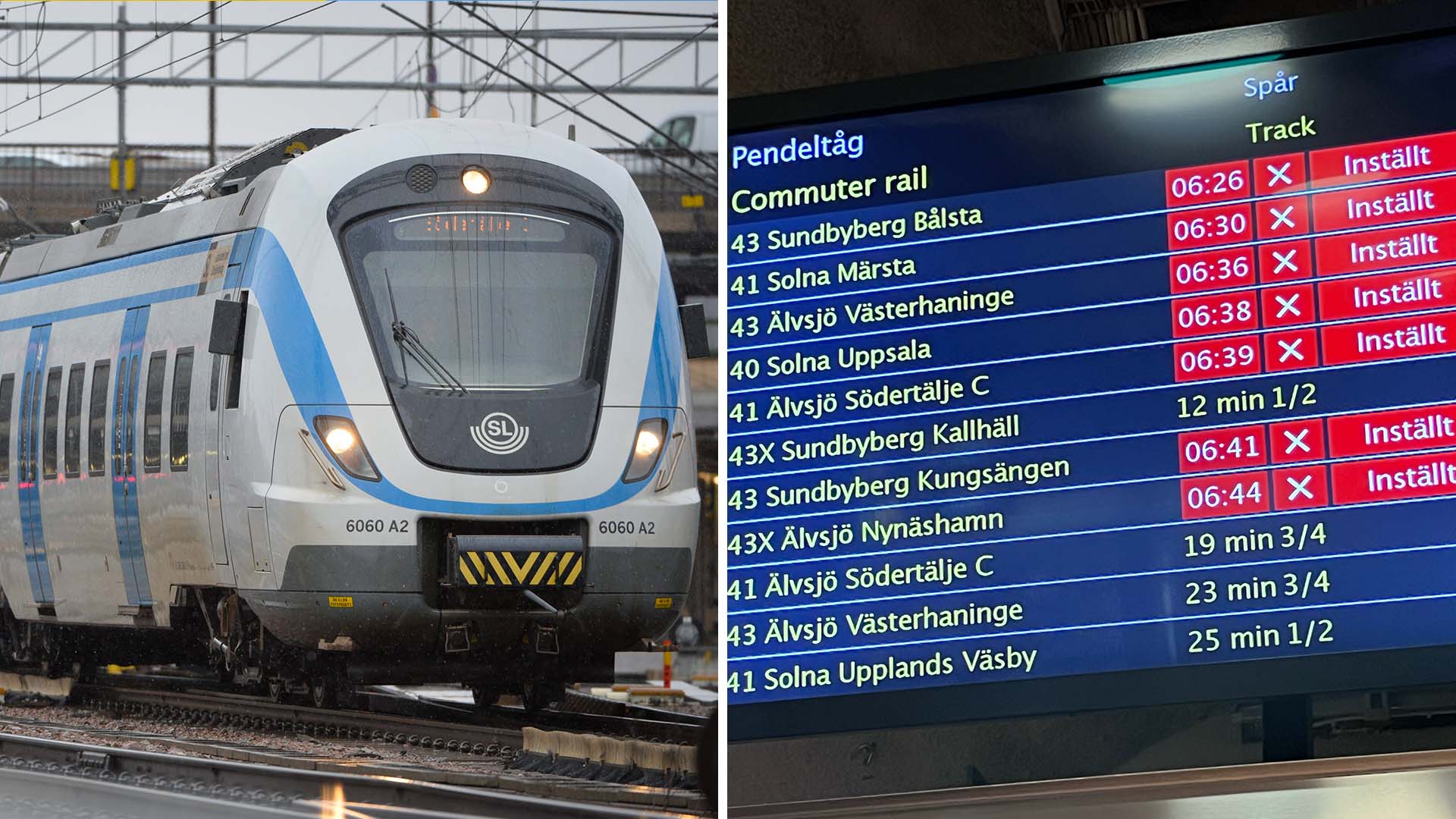 Vild strejk slår mot pendeltåg i Stockholm