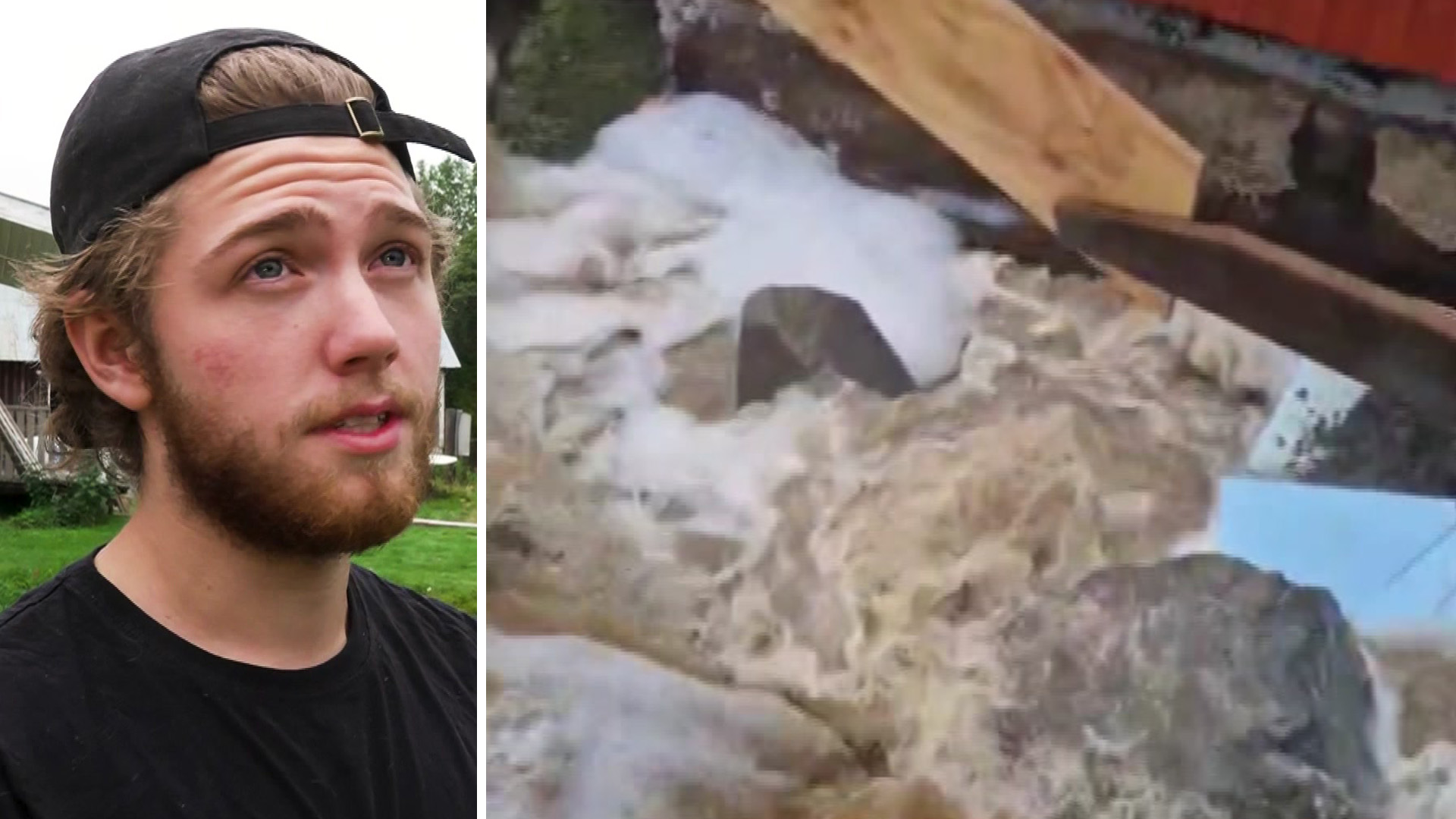 Theo, 22, fick huset förstört i skyfallen i Undrom