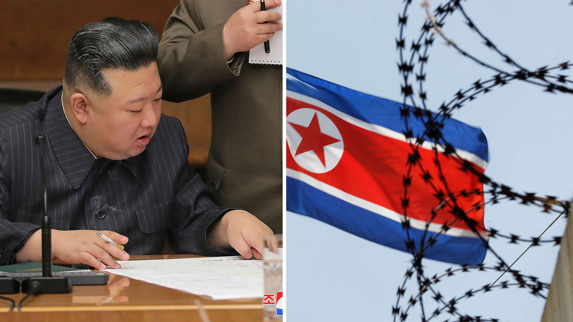 Enorm gränsmur byggdes i Nordkorea under pandemin